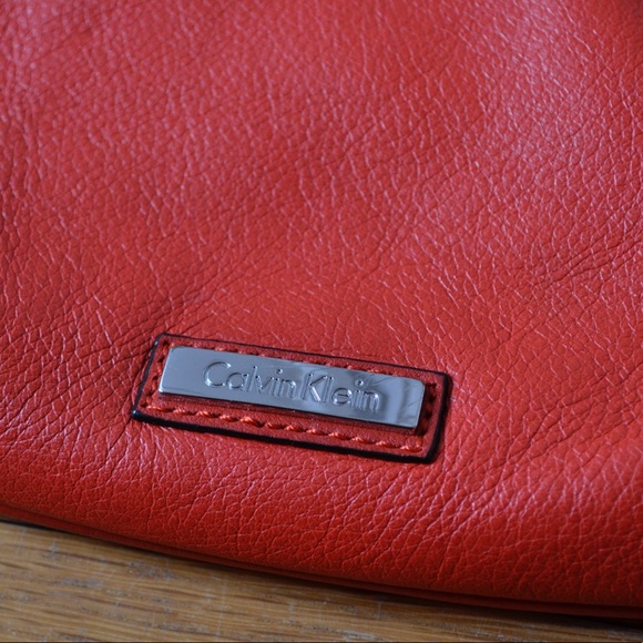 Calvin Klein | Bags | Calvin Klein Red Leather Crossbody Purse | Poshmark